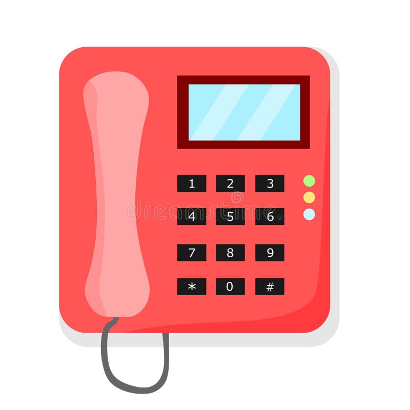 Vector Illustration of an Office Telephone for a Communication Tool ...