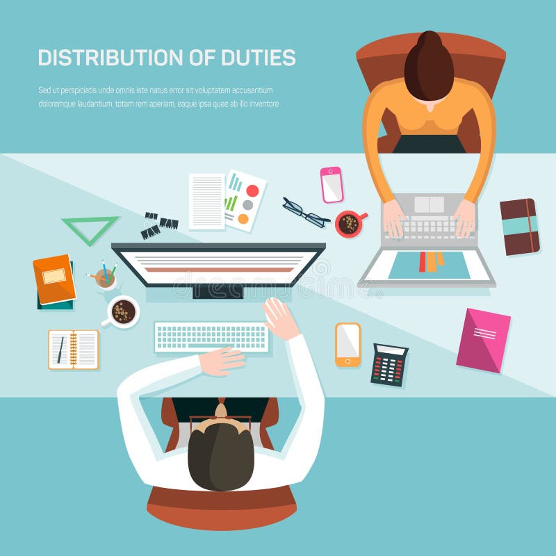 Vector Illustration for Office Workers Stock Vector - Illustration of ...