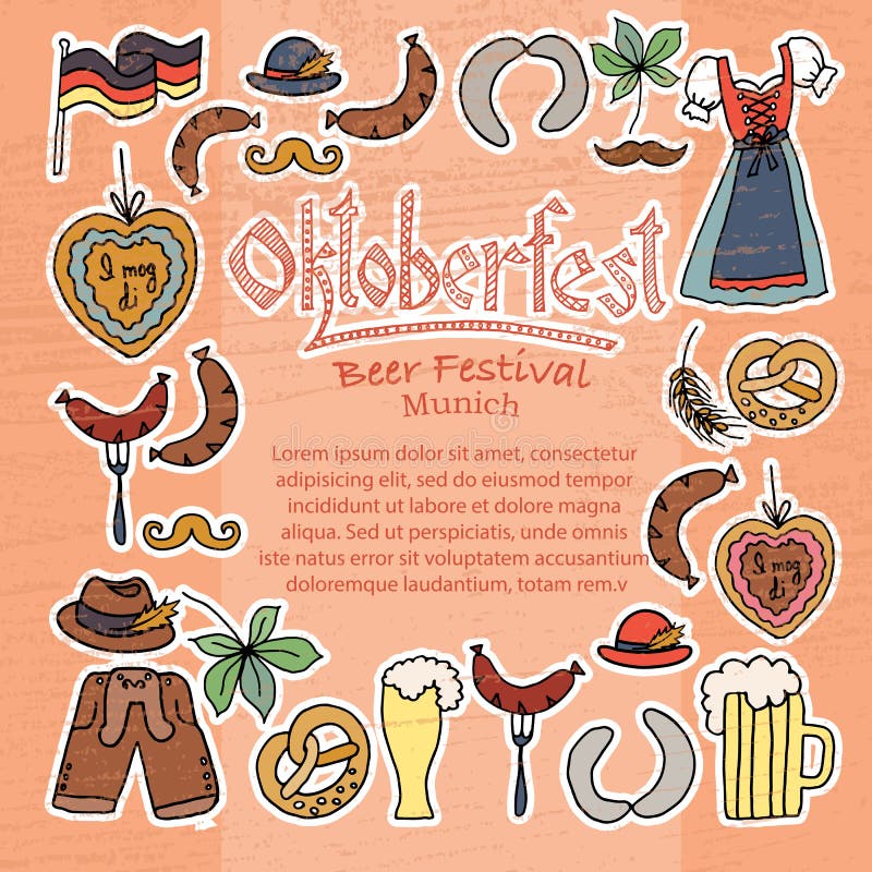 Vector Illustration of Oktoberfest Elements Set Editorial Photography ...