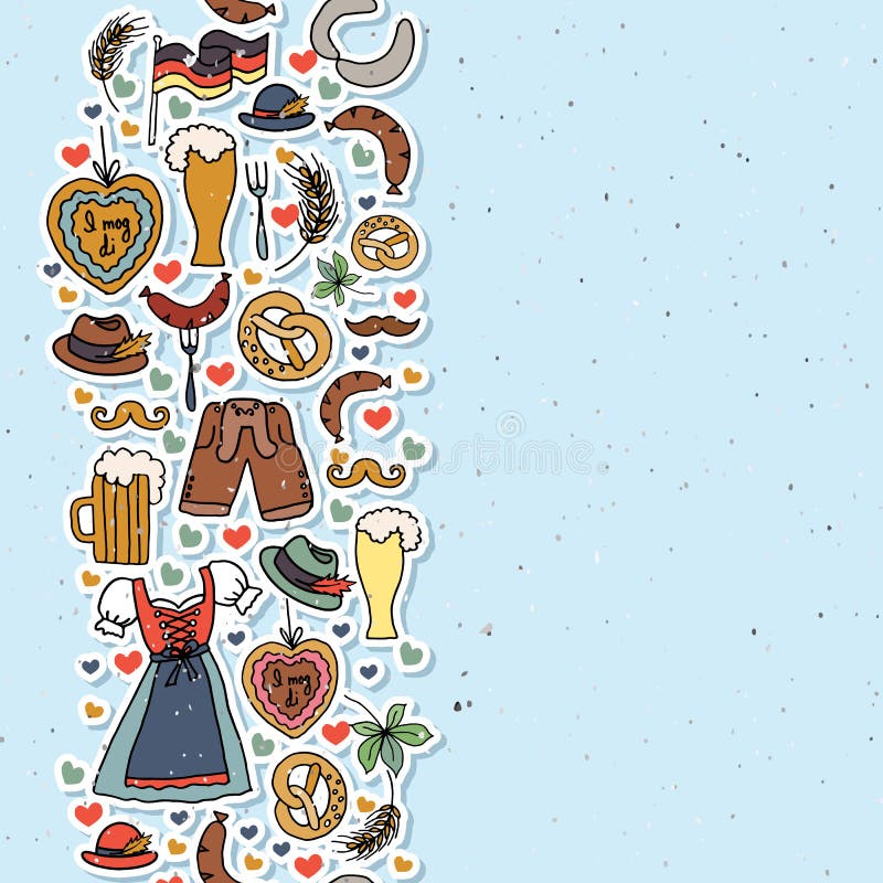 Vector Illustration of Oktoberfest Elements Set Stock Vector ...