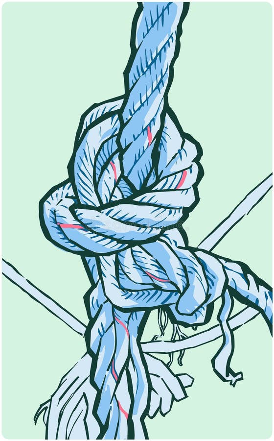 Vector Illustration of Old Boating Rope Knot Stock Illustration ...