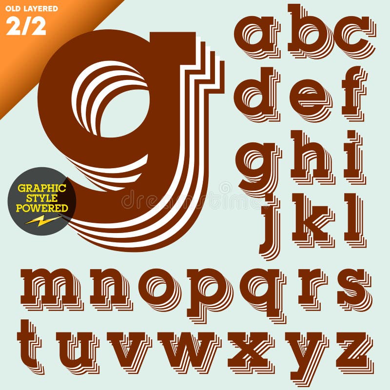 Vector Illustration of an Old Fashioned Alphabet Stock Vector ...