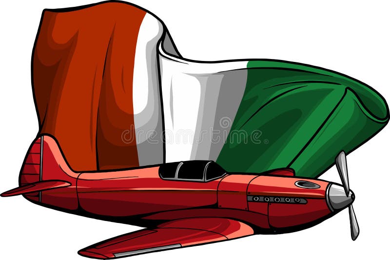 Vector Illustration of Old Fighter Plane Design Stock Vector ...