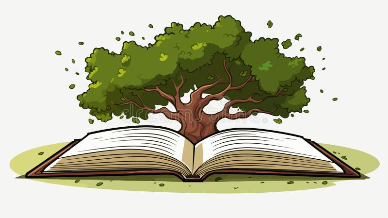 Vector Illustration of Old Open Book Cartoon Vector Stock Vector ...