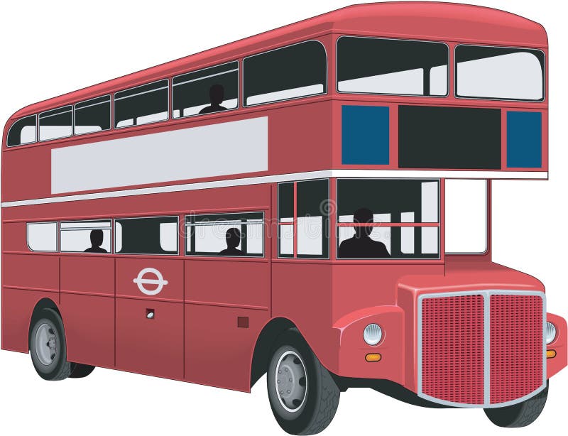 Double Decker Bus Vector Illustration Stock Vector - Illustration of ...