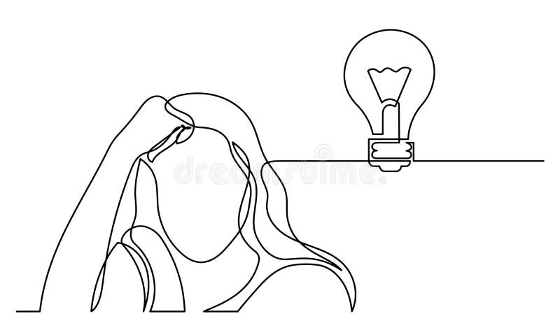 Woman Solving One Line Drawing Stock Illustrations – 481 Woman Solving ...