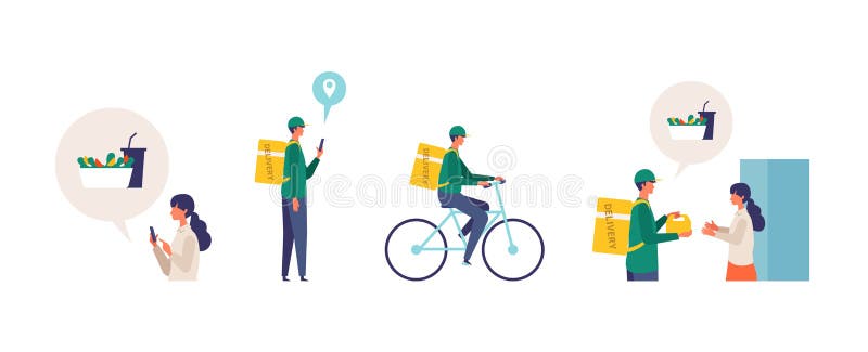 Vector Illustration for the Online Delivery Service Concept. Order ...