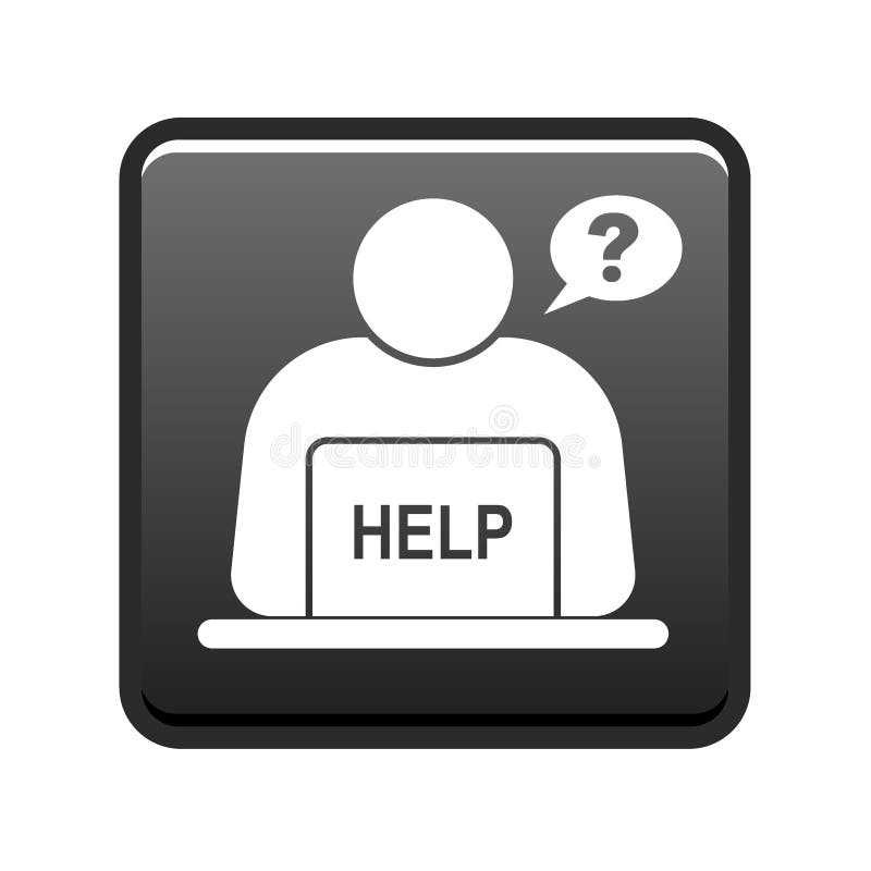 Support button stock vector. Illustration of customer - 121251599