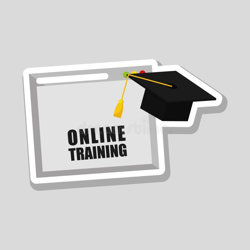 Vector Illustration of Online Training , Editable Icon Stock Vector ...