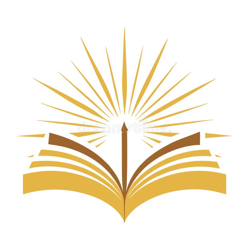Open Book with Light Rays, Symbolizing Knowledge, Learning and ...