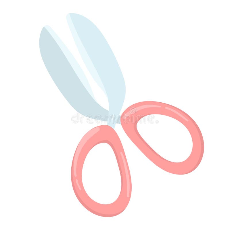 Vector Illustration of Open Scissors in Flat Vector Style. Children S ...