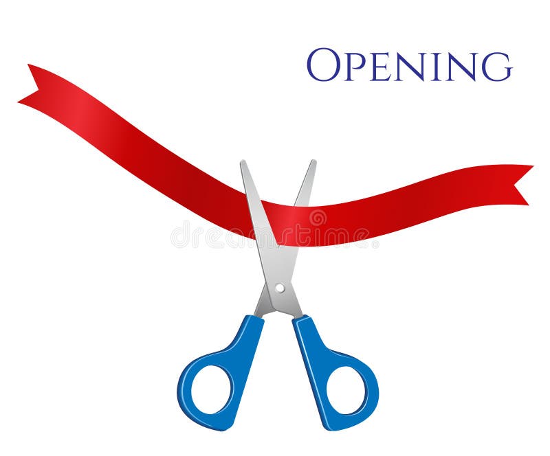 Vector Illustration of Open - Scissors and Tape Stock Vector ...