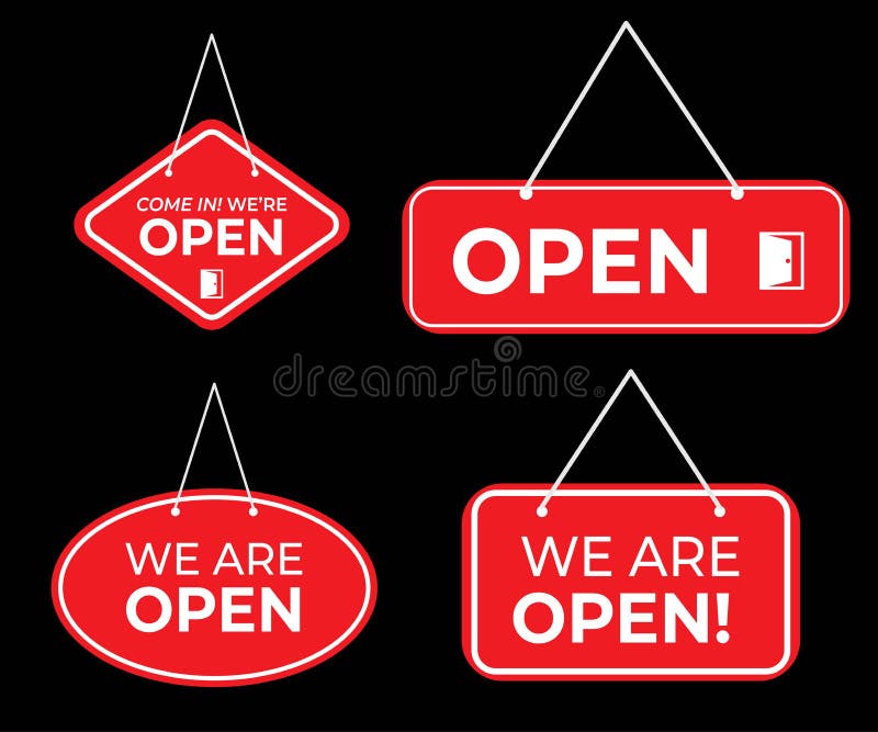 Open Restaurant Sign Stock Illustrations – 11,411 Open Restaurant Sign ...