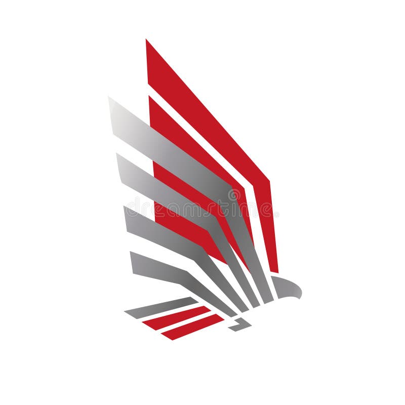 Vector Illustration of a Open Wings Eagle Stock Vector - Illustration ...