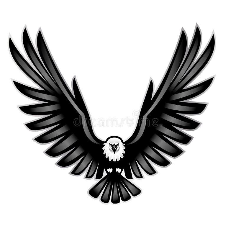 Vector Illustration of a Open Wings Eagle Stock Illustration ...
