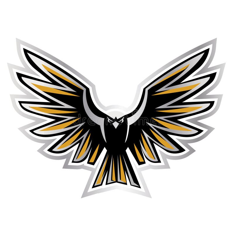 Vector Illustration of a Open Wings Eagle Stock Illustration ...