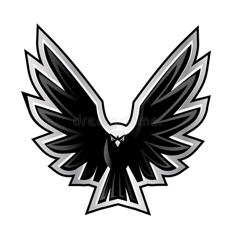 Vector Illustration of a Open Wings Eagle Stock Illustration ...