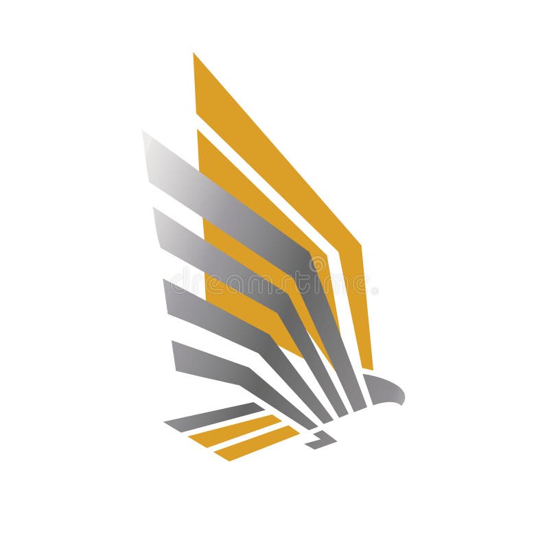 Vector Illustration of a Open Wings Eagle Stock Vector - Illustration ...