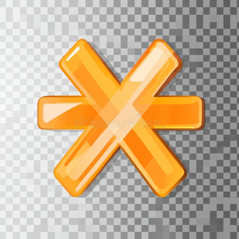 Vector Illustration of Orange Cross on Transparent Background. Eps 10 ...