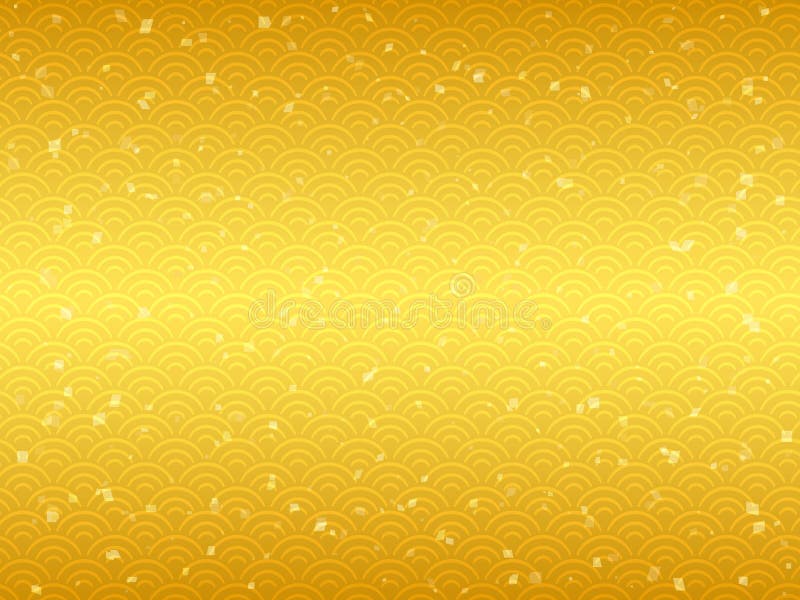 Golden Japanese Pattern Background Image Stock Vector - Illustration of ...