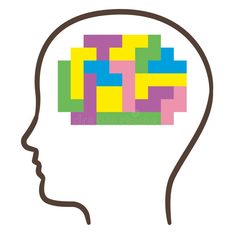 Human Brain is Made of Multi-colored Blocks Stock Vector - Illustration ... Human Brain is Made of Multi-colored Blocks Stock Vector - Illustration ...