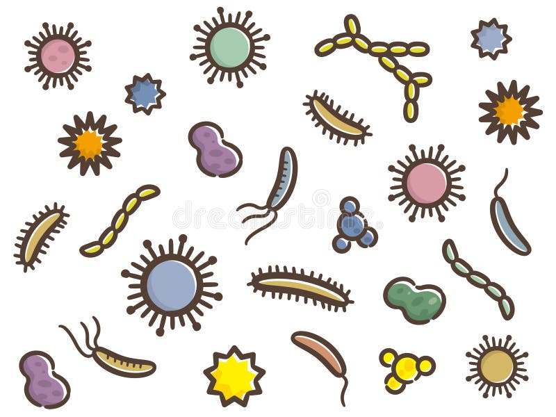 Illustration of virus stock vector. Illustration of bacteria - 71857109