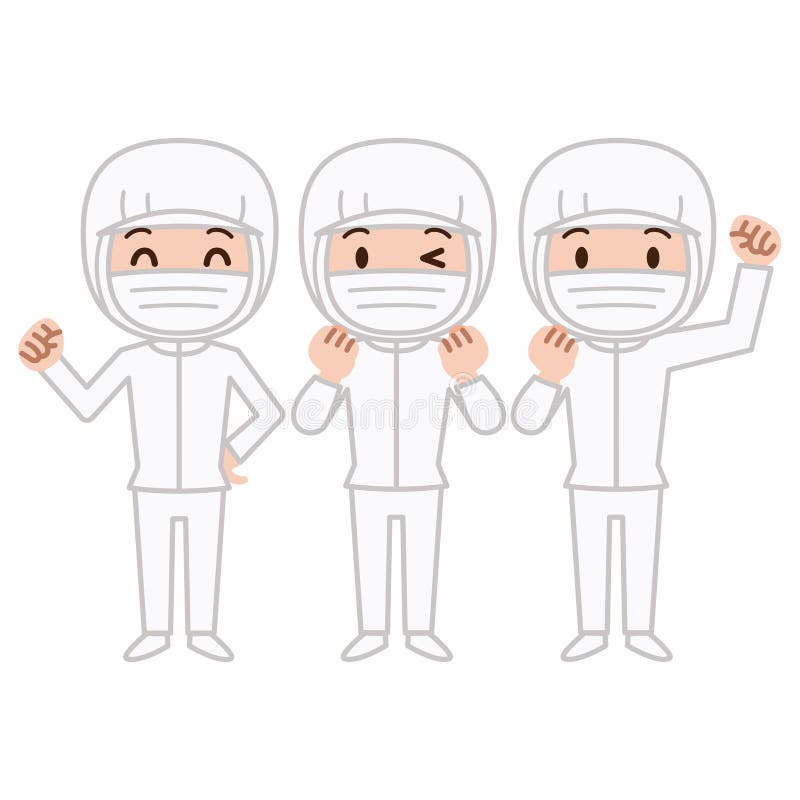 People in a clean room stock vector. Illustration of fellow - 127943806