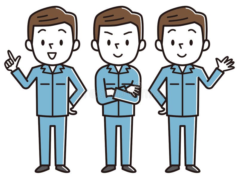 Young Man with Work Clothes Stock Vector - Illustration of professional ...