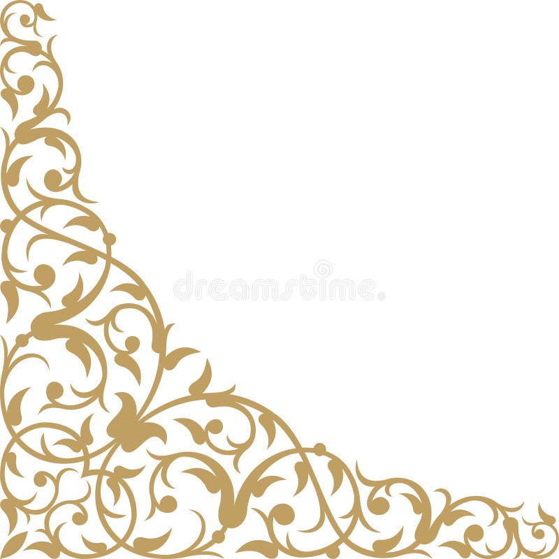 Vector Illustration for Ornamental Design Pattern on Frame Corner ...