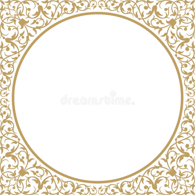 Vector Illustration for Ornamental Design Pattern on Square and Round ...