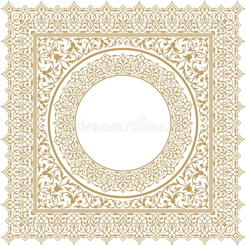 Vector Illustration for Ornamental Design Patterns on Square Frames ...