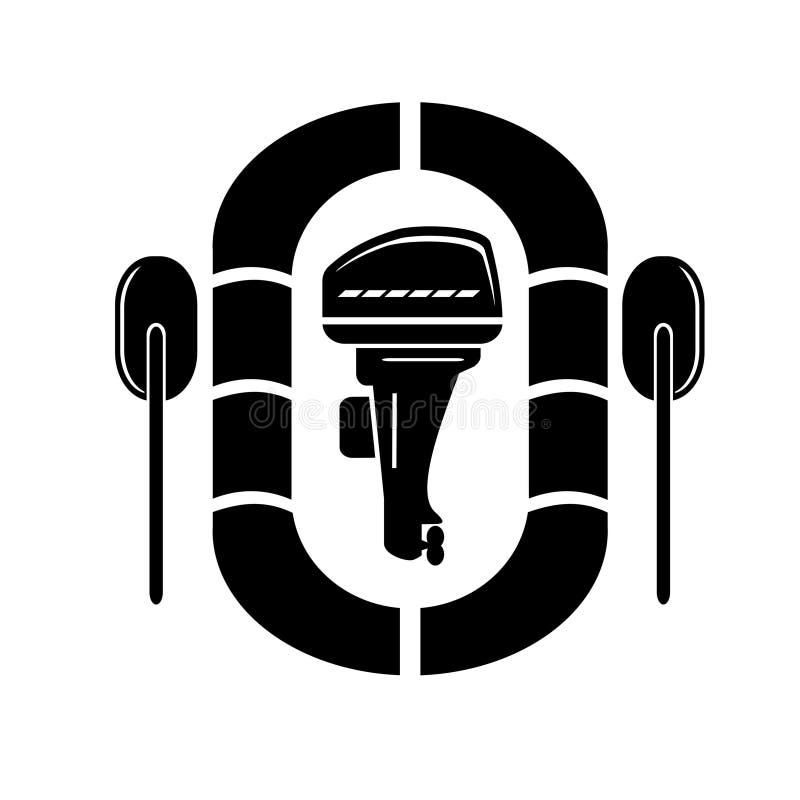 Vector Illustration of an Outboard Motor. Icon. Logo Stock Vector ...