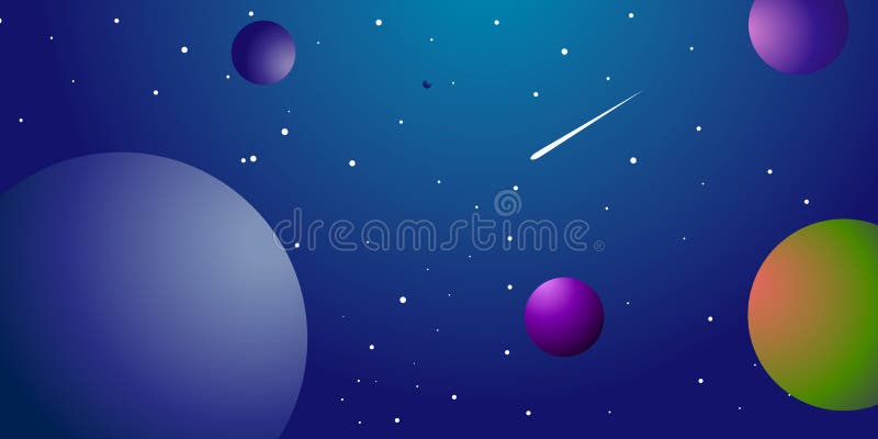 Vector Illustration of Outer Space Stock Vector - Illustration of ...