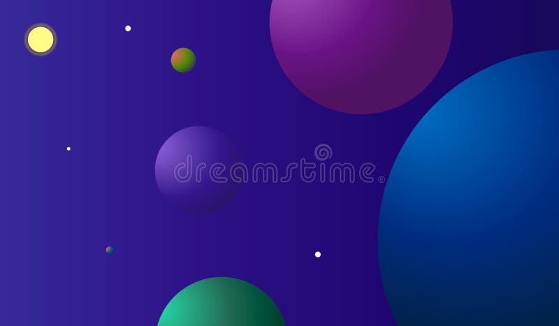 Vector Illustration of Outer Space Stock Vector - Illustration of ...