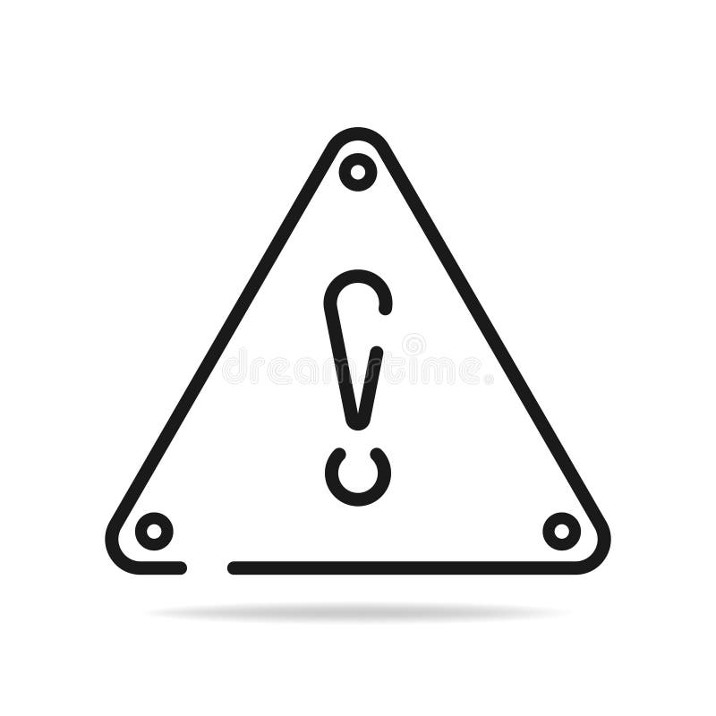 Vector Illustration of the Outline of the Warning Sign with an ...