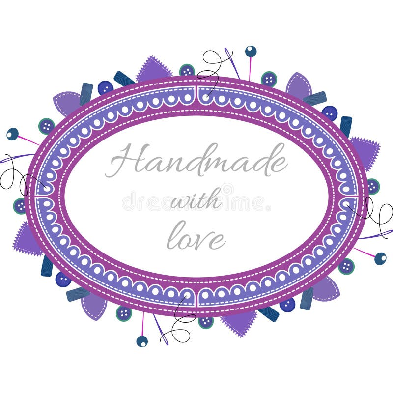 Vector Illustration a Oval Frame from Objects and Materials for Courses ...