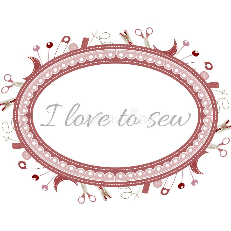 Vector Illustration a Oval Frame from Objects and Materials for Courses ...