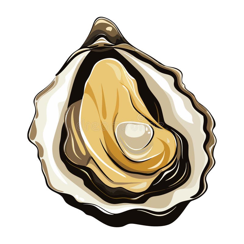 Oyster Silhouette Vector Flat Graphic Illustration Stock Illustration ...