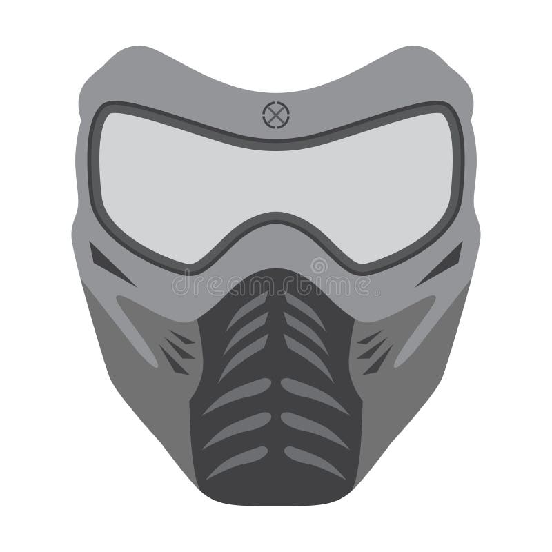 Vector Illustration of Paintball Mask. Made in Flat Style Stock Vector ...