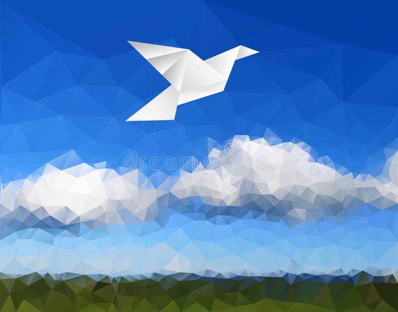 Bird land stock vector. Illustration of landscape, freedom - 169159468