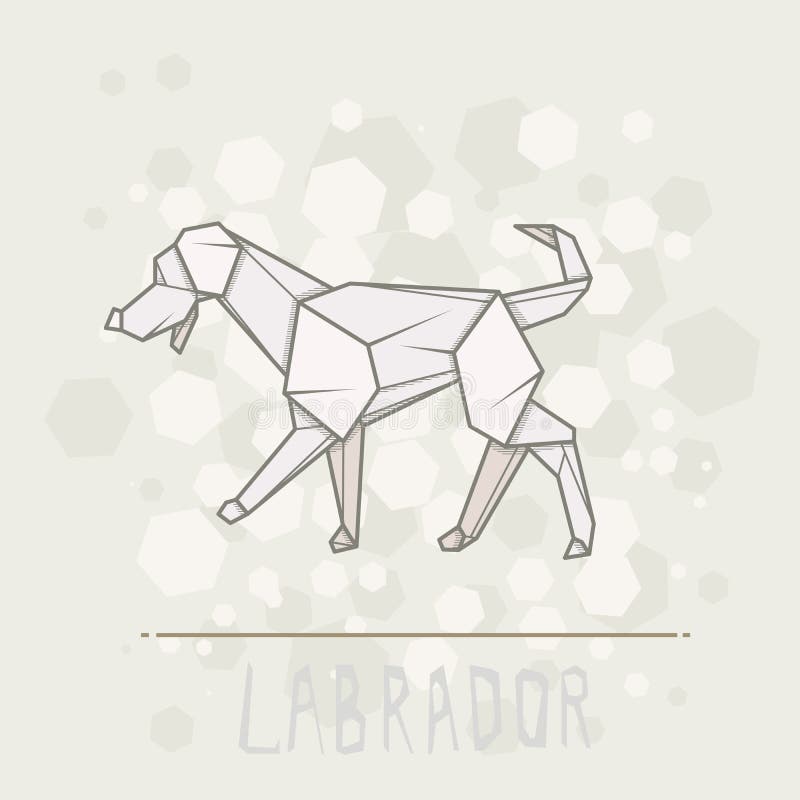 Vector Illustration Paper Origami of Labrador. Stock Vector ...