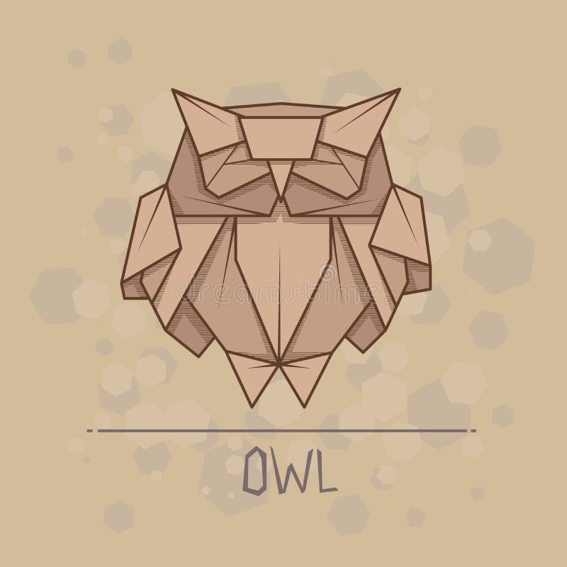 Vector Illustration Paper Origami of Owl. Stock Vector - Illustration ...