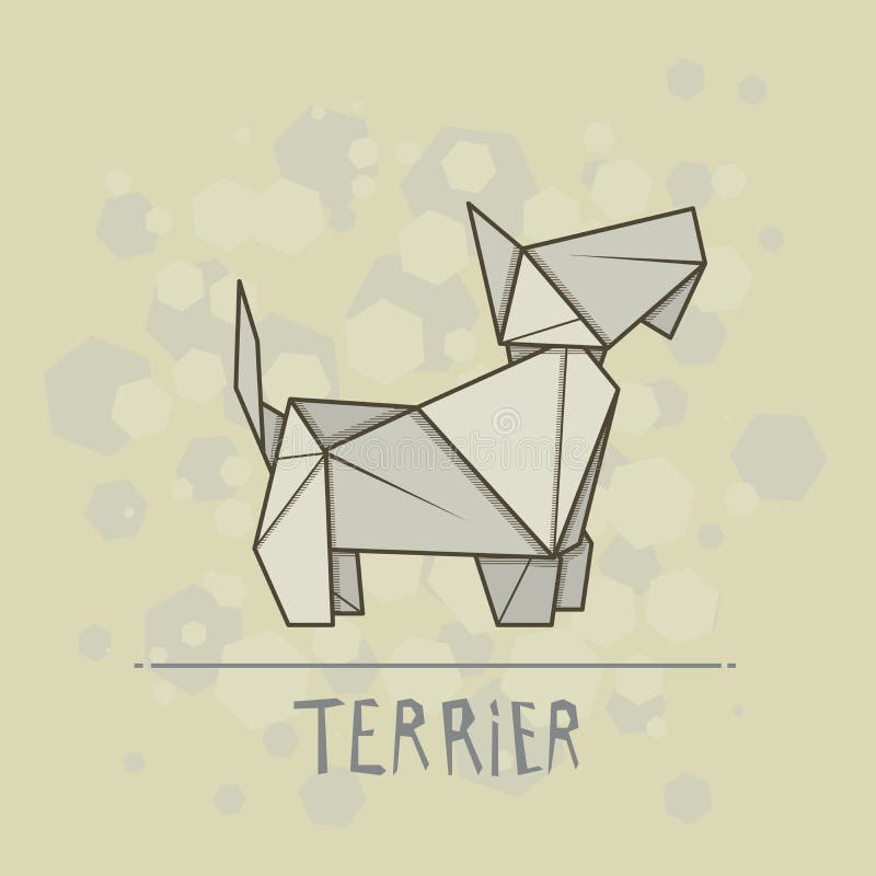Terrier Origami Stock Illustrations – 202 Terrier Origami Stock ...