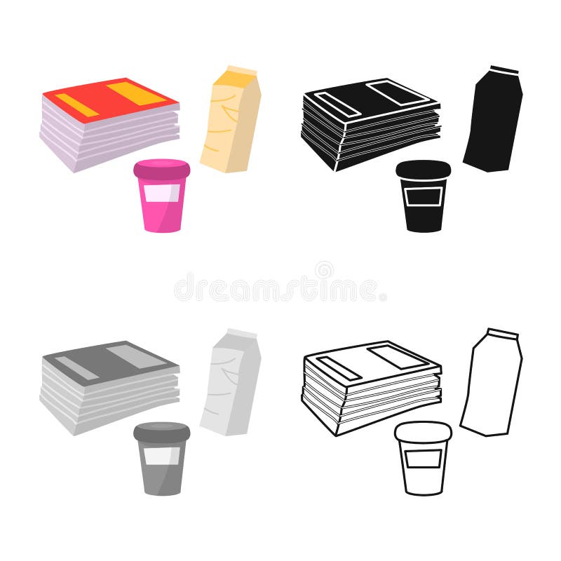 Vector Illustration of Paper and Processing Symbol. Graphic of Paper ...