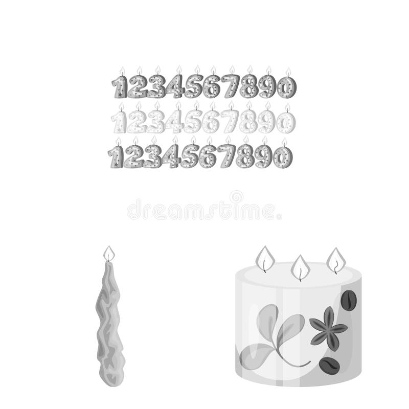 Vector Illustration of Paraffin and Fire Icon. Collection of Paraffin ...