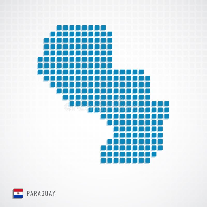 Paraguay map and flag icon stock vector. Illustration of button - 114297542