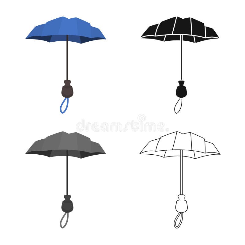 Vector Design of Parasol and Coverage Sign. Collection of Parasol and ...
