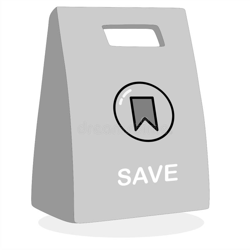 Vector Illustration of a Parcel that Keeps Lots of Save Notifications ...