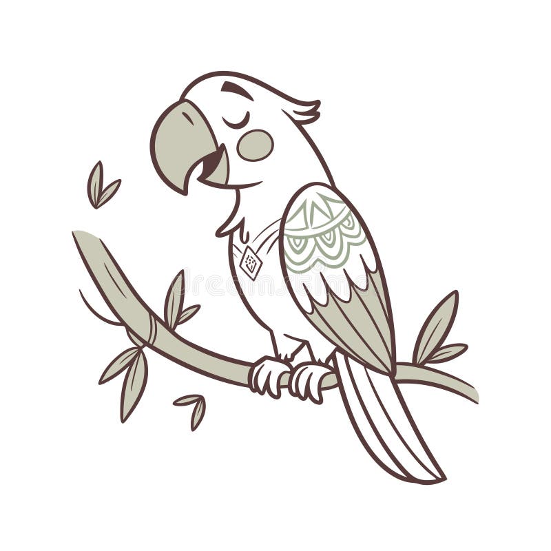 Parrot Writing with Lightheartedness Stock Image - Illustration of ...