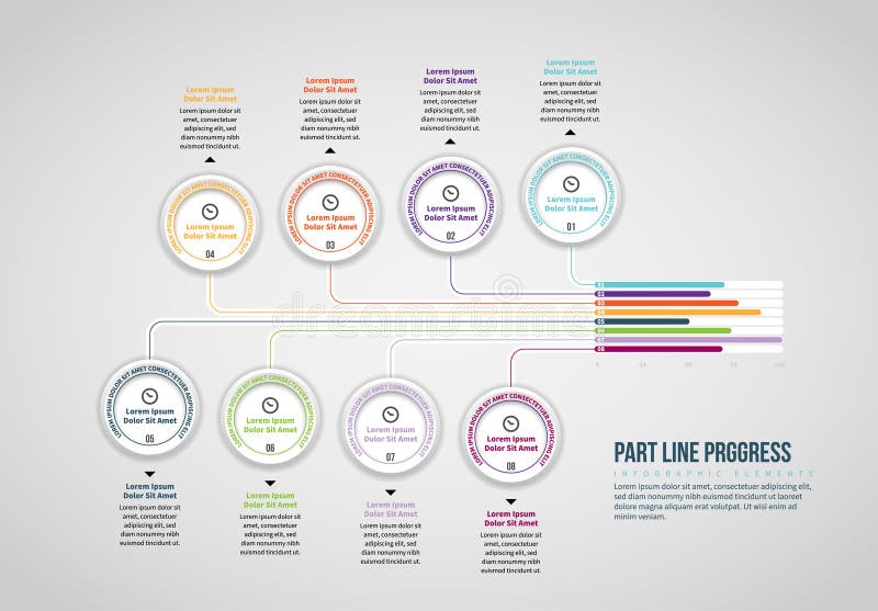 6-Part Timeline and Process Infographic for Business, Corporate and ...